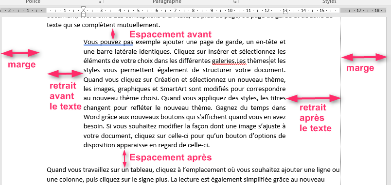 Formatage du texte et de paragraphes