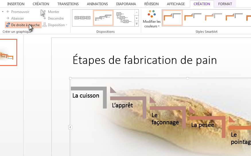 Insérer et formater des SmartArt