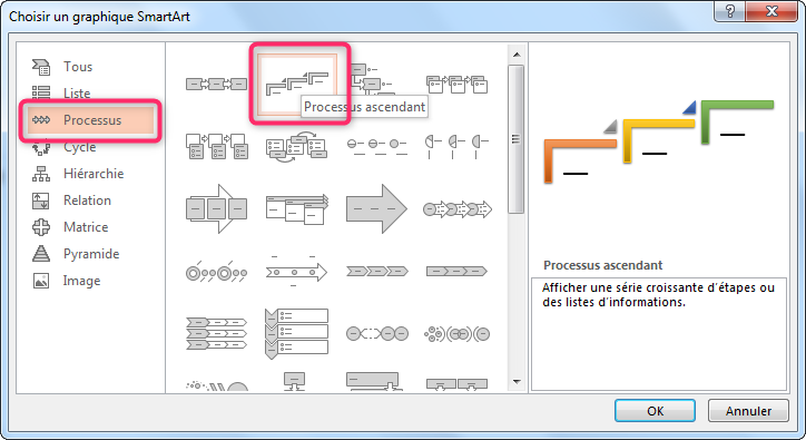 Insérer et formater des SmartArt