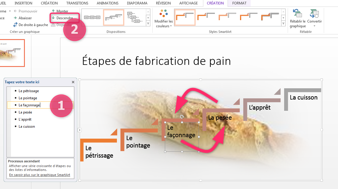 Insérer et formater des SmartArt