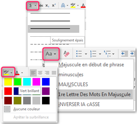 Formatage du texte et de paragraphes